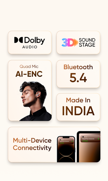 SuperPods Immersio - Dolby Earbuds with 3D Soundstage – MIVI